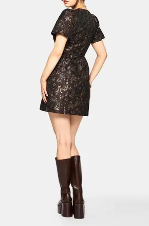 DISTURBIA Rena Snake Jacquard Mini Dress