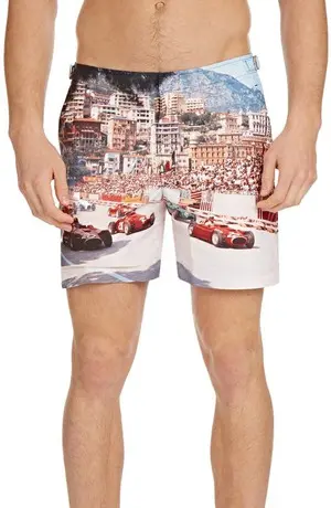 Orlebar Brown Orlebar Brown Photographic Print Swim Trunks Start Your Engines