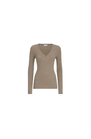 Brunello Cucinelli Sparkling Cashmere Ribbed Sweater
