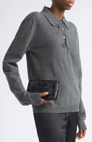 MAISON MARGIELA Medium Crackled Leather Wallet On A Chain