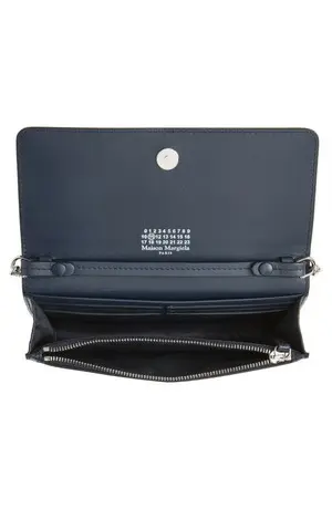MAISON MARGIELA Medium Crackled Leather Wallet On A Chain