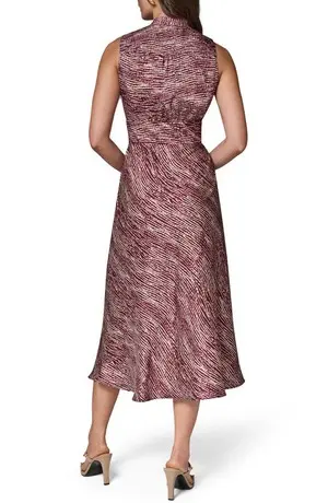 Donna Karan New York Sleeveless Mock Neck Midi Dress