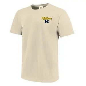 IMAGE ONE Michigan Wolverines Comfort Colors Hand-drawn Campus Stack T-shirt