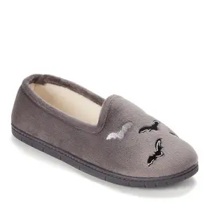 DEARFOAMS Halloween Velour Closed Back Slippers Pavement