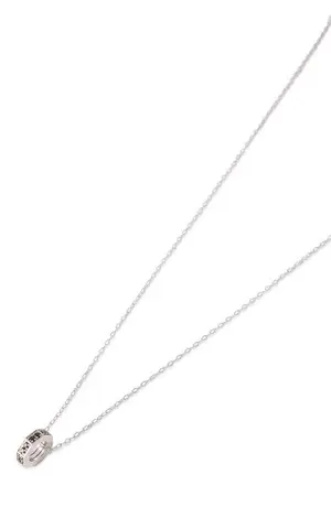 Off-White Hex Nut Lab Grown Black Diamond Pendant Necklace