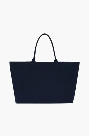 ANINE BING Leo Collegiate Canvas Tote - Blue