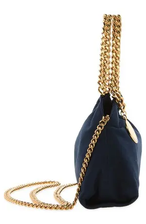 Stella McCartney Mini Falabella Faux Suede Drawstring Bag - Navy
