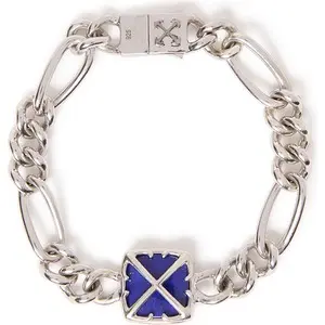 Off-White Lapis Lazuli Arrow Chain Bracelet - Silver