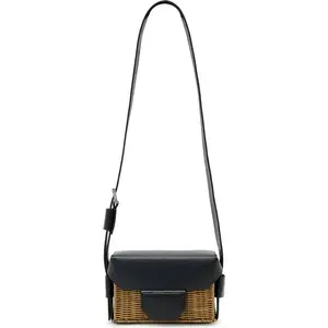 ALLSAINTS Monique Wicker Crossbody Bag - Biscuit/black