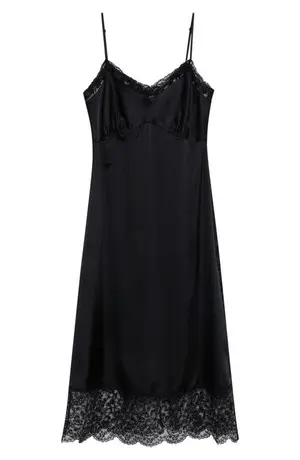 Simone Rocha Lace Trim Slipdress - Black