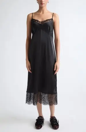 Simone Rocha Lace Trim Slipdress - Black