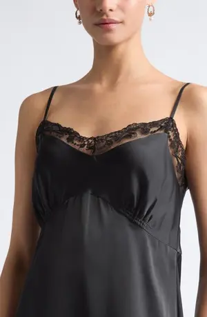 Simone Rocha Lace Trim Slipdress - Black