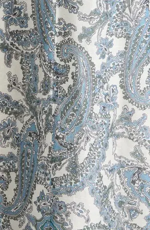 Veronica Beard Sleeveless Paisley Print Linen & Silk Maxi Dress