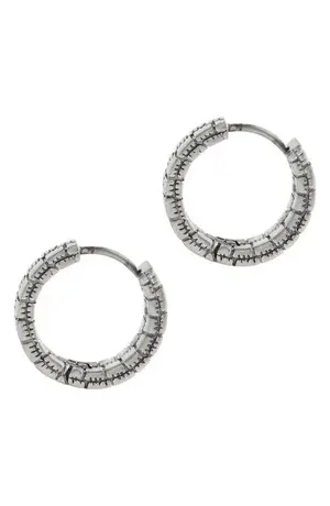 ALLSAINTS Croc Embossed Huggie Hoop Earrings