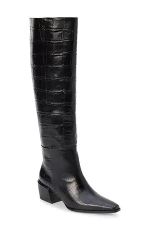 Matisse Ellington Knee High Boot Black Croc