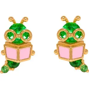 GIRLS CREW Bookworm Stud Earrings - Gold