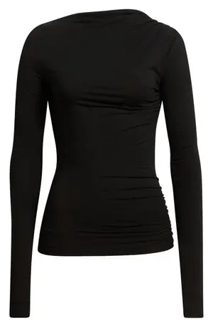 ARTLESS FOREVER Romy Ruched Open Back Stretch Jersey Top