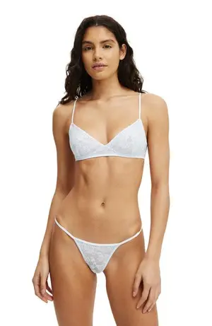 Cotton:on Demi Lace Bralette - Cloud Blue