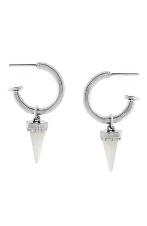 ALLSAINTS Quartz Spike Huggie Drop Earrings