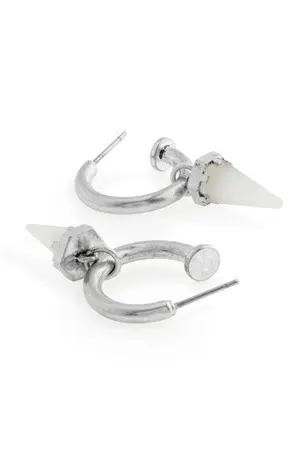 ALLSAINTS Quartz Spike Huggie Drop Earrings