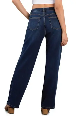 HINT OF BLU High Waist Wide Leg Jeans - Cosmic Denim