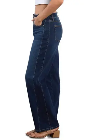 HINT OF BLU High Waist Wide Leg Jeans - Cosmic Denim