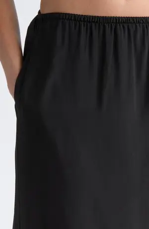 Simone Rocha Lace Trim Crêpe De Chine Skirt - Black