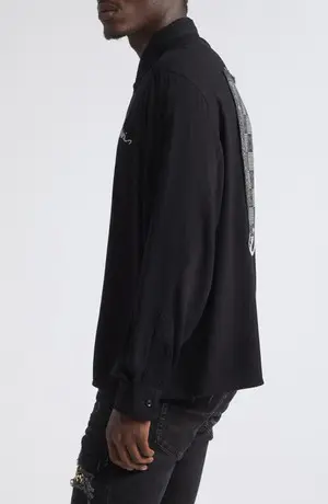 Amiri Ma Check Viscose Button-up Shirt