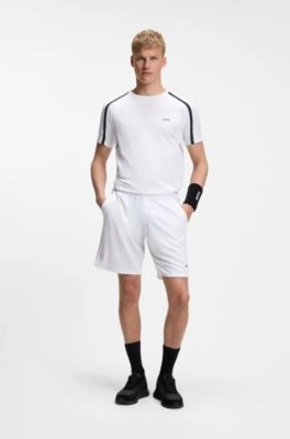 BOSS Active Stretch-fabric Shorts With Mesh Pocket Bags