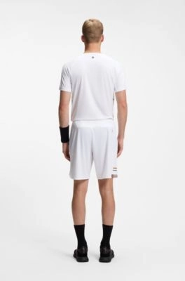 BOSS Active Stretch-fabric Shorts With Mesh Pocket Bags