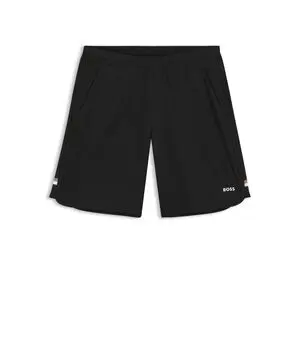 BOSS Active Stretch Fabric Shorts With Mesh Pocket Bags