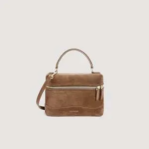 Sandro Tangolino Suede Bag - Brown