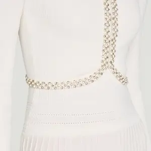 Sandro Cropped Pearl And Strass Cardigan