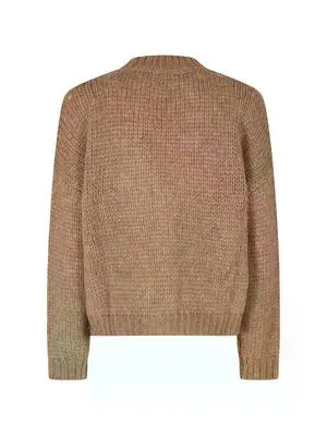ROBERTO COLLINA Chunky-knit V-neck Cardigan - Brown