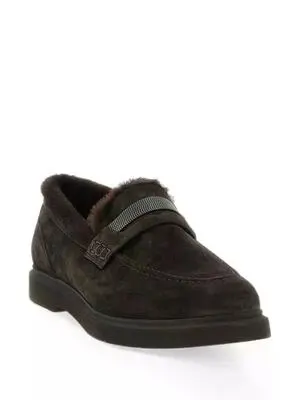 Brunello Cucinelli Suede Loafers - Brown