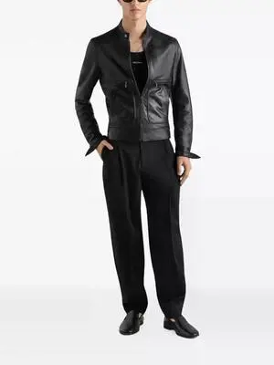 Dolce & Gabbana Nappa Leather Jacket - Black