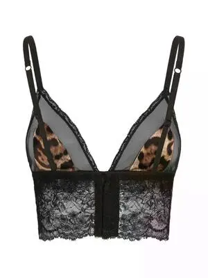 Dolce & Gabbana Leo-print Satin Bra