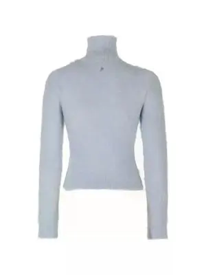 DONDUP Roll-neck Fuzzy-knit Sweater - Blue