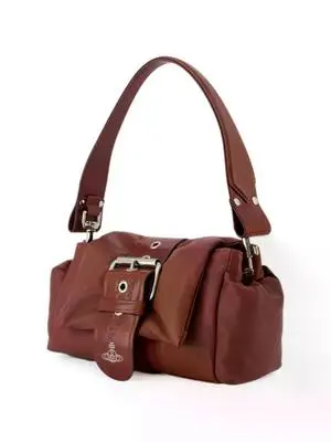 VIVIENNE WESTWOOD Hazel Treasure Leather Tote Bag - Brown