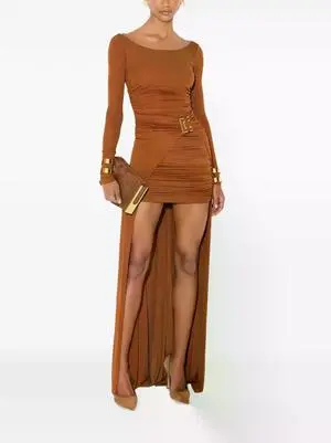 Elisabetta Franchi Crêpe Jersey Red Carpet Dress - Brown