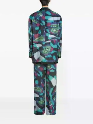 Dries Van Noten Oversized Moiré Blazer