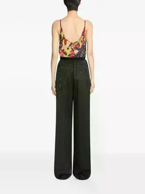 Dries Van Noten Belted Moiré Pants