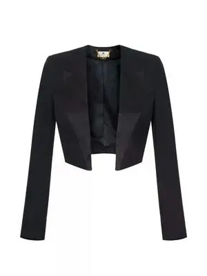 Elisabetta Franchi Gabardine Tuxedo-style Jacket - Black