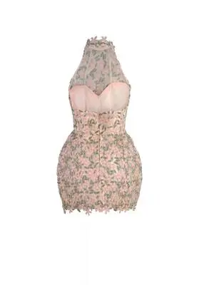 ATOIR Floral-lace Halterneck Mini Dress