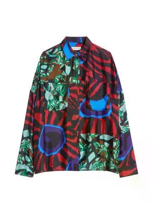 Dries Van Noten Viscose Cocoon Shirt - Red