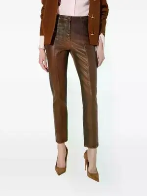 Elisabetta Franchi Cigarette Jeans With Laminated Effect