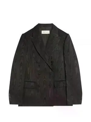Dries Van Noten Double Breasted Moiré Blazer