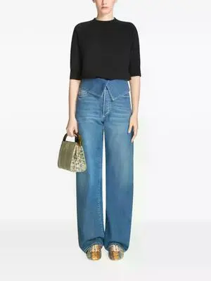 Dries Van Noten Folded Denim Pants - Blue