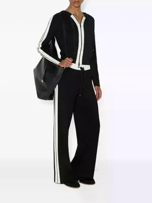 Elisabetta Franchi Two-tone Knit Hooded Sweatshirt With Logo Detail