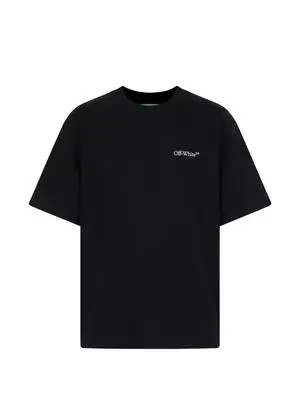 Off-White Logo-embroidered T-shirt - Black